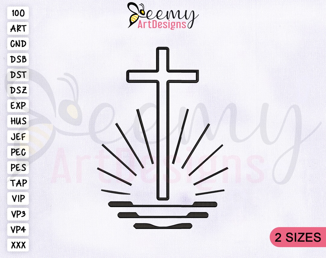 New Apostolic Cross Machine Embroidery Design | 4x4 and 5x7 Hoop EMB ...