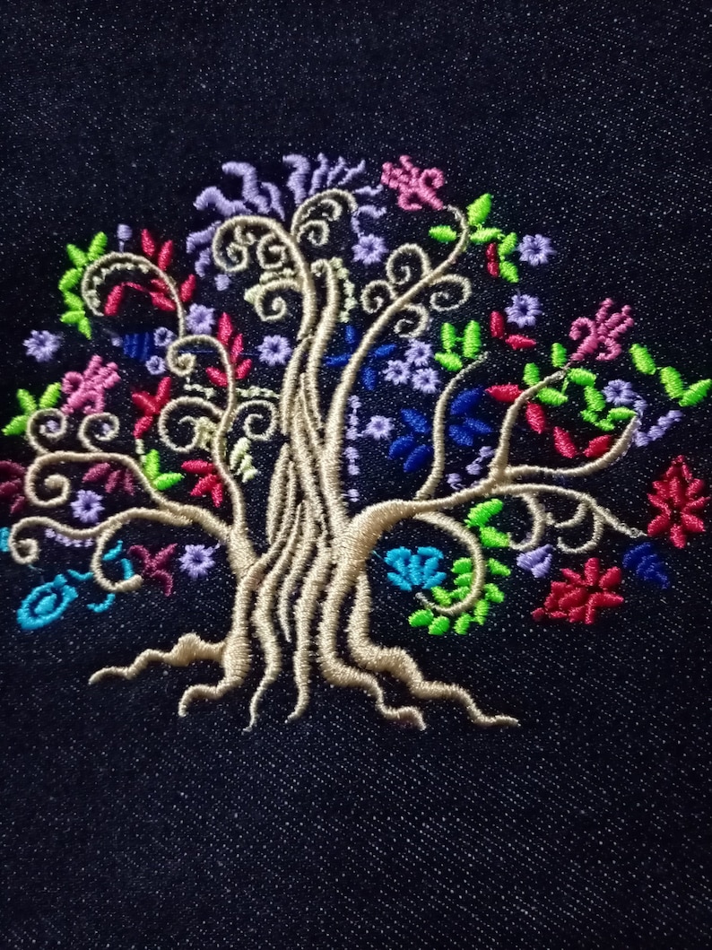 Colorful Life of Tree Embroidery Design, 4x4 and 5x7 Hoop, Life Tree ...