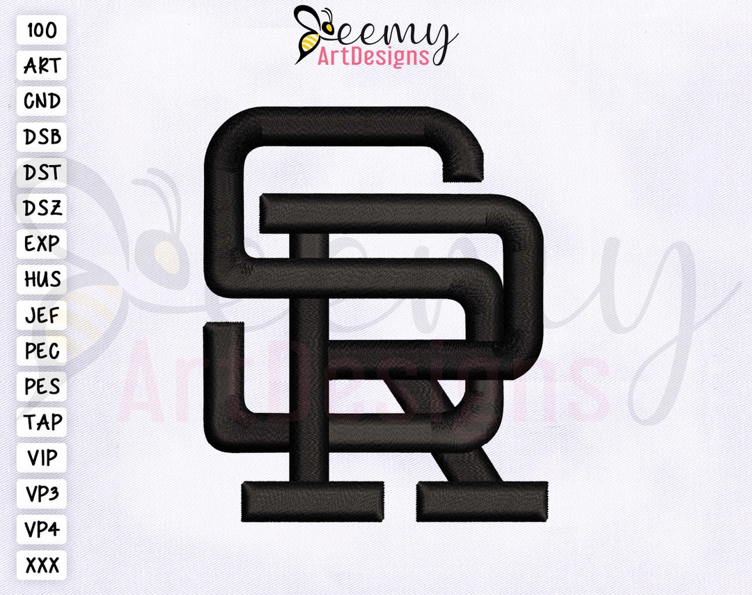 SR 3D Puff Woven Embroidery Design, 2.25 Inch Tall, Puff Embroidery ...