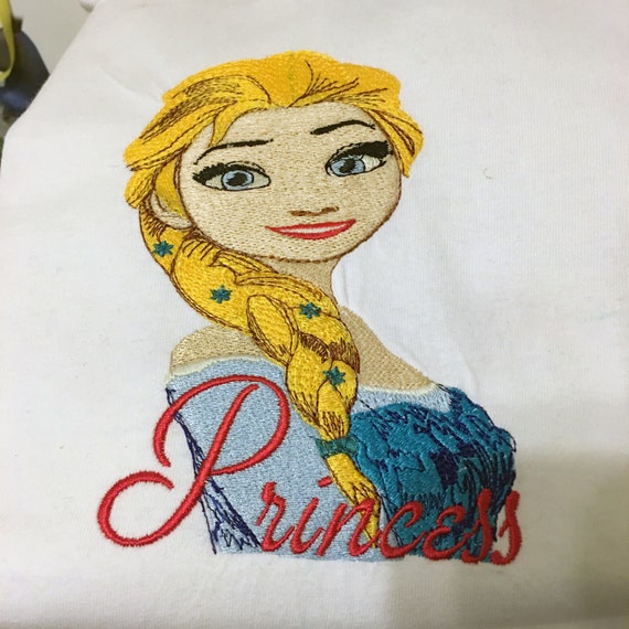 4x4 and 5x7 Hoop Beauty Princess Elsa Machine Embroidery Design Frozen ...