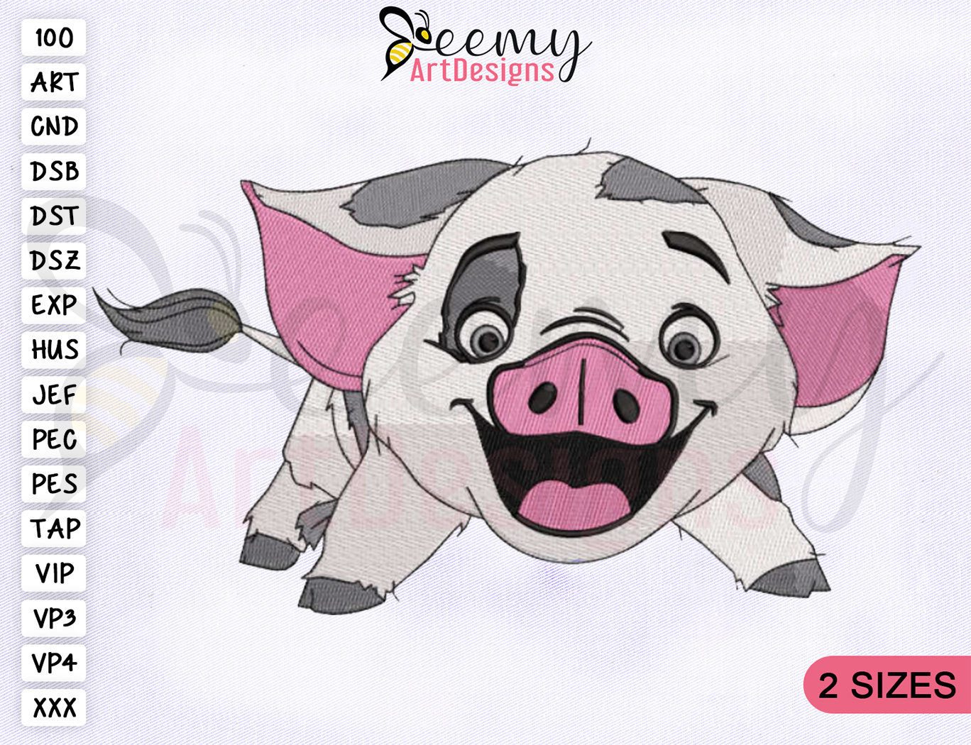 Moana's Pet Pua Machine Embroidery Design Pua Embroidery - Etsy
