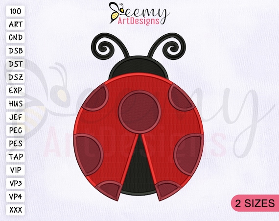 Insect Ladybug Machine Embroidery Design 4x4 and 5x7 Hoop | Etsy