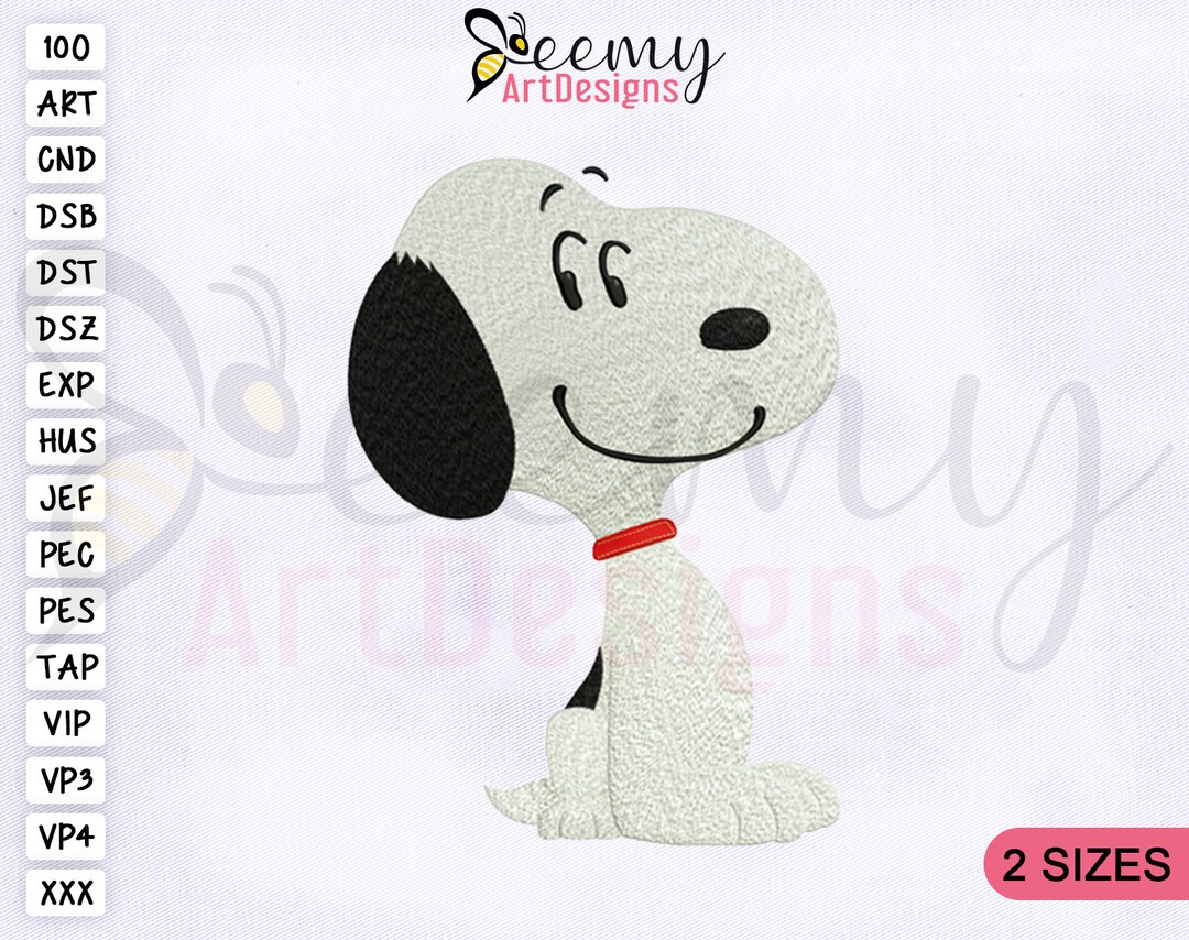 Fun and Playful Snoopy Embroidery Design, 4x4 and 5x7 Hoop, Snoopy ...