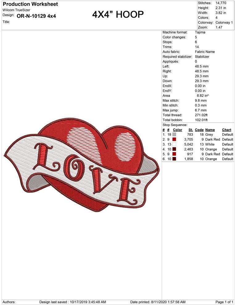 Love Heart Machine Embroidery Design 4x4 & 5x7 Hoop - Etsy