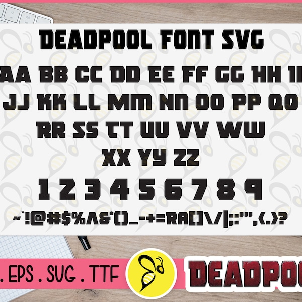 Wolverine and deadpool font - Etsy.de