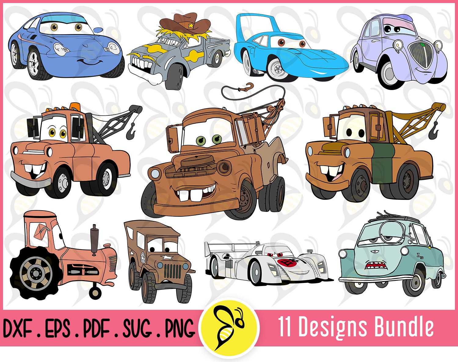 Fixing Cars Clipart Pixar