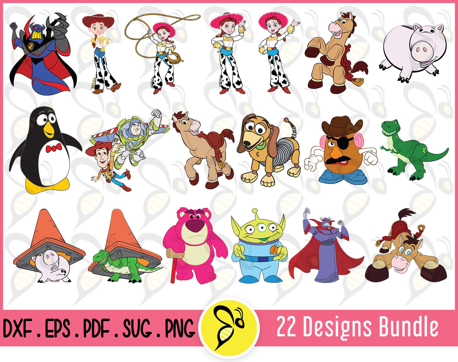 Toy Story SVG Vector Art Designs Bundle, Toy Story Logo Vector, Buzz ...