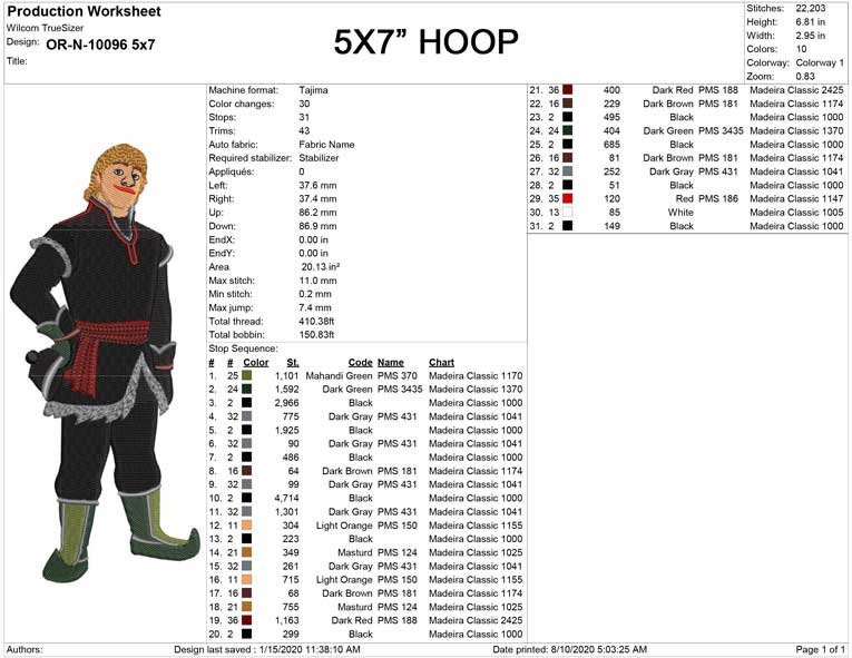 Frozen Prince Kristoff Embroidery Design, 4x4 & 5x7 Hoop EMB, Prince ...