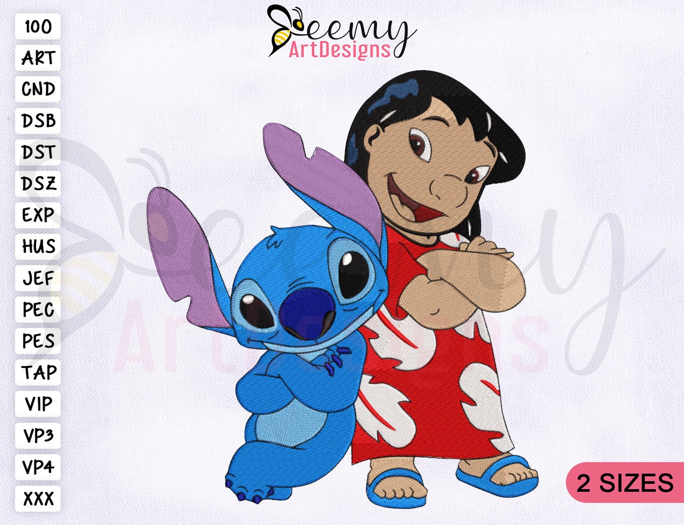 Lilo Pelekai and Stitch Embroidery Design Stitch Embroidery - Etsy