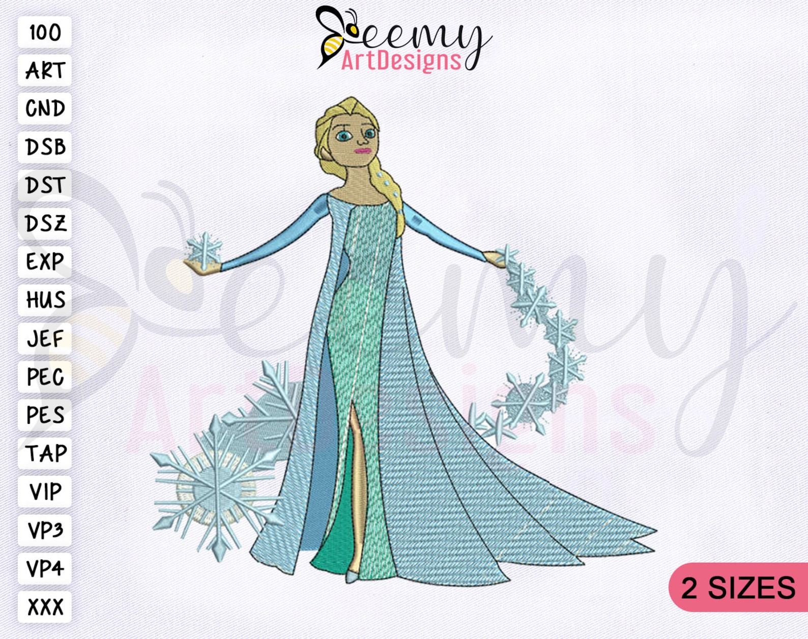 Frozen Embroidery Designs Bundle 2 Sizes EMB Designs Frozen - Etsy