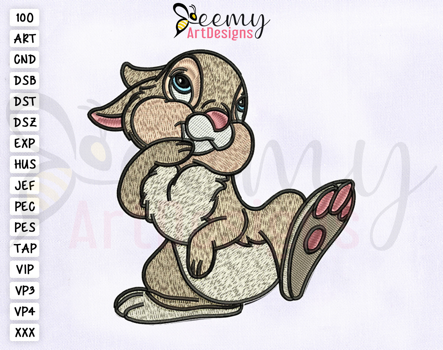 Thumper And Miss Bunny Art