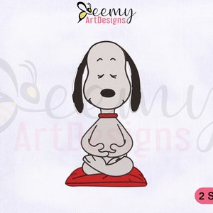 Snoopy Meditating Svg - Etsy