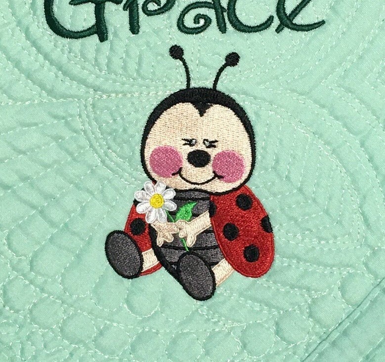 Baby Ladybug Machine Embroidery Design 4x4 & 5x7 Hoop - Etsy