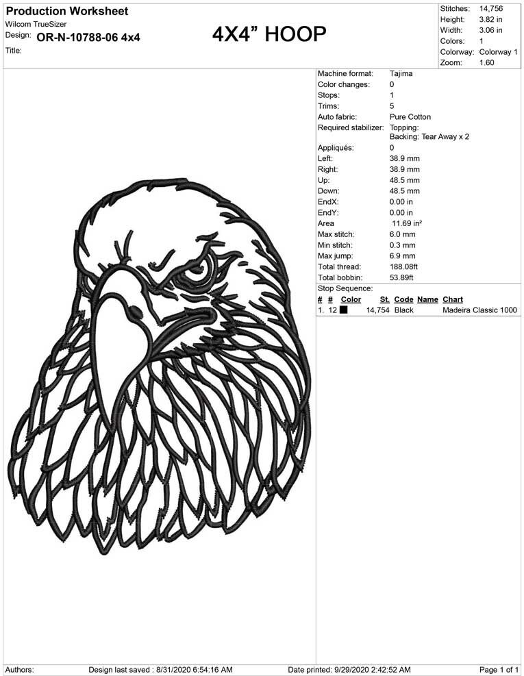 Outline Eagle Head Embroidery Design 4x4 and 5x7 Hoop Eagle - Etsy