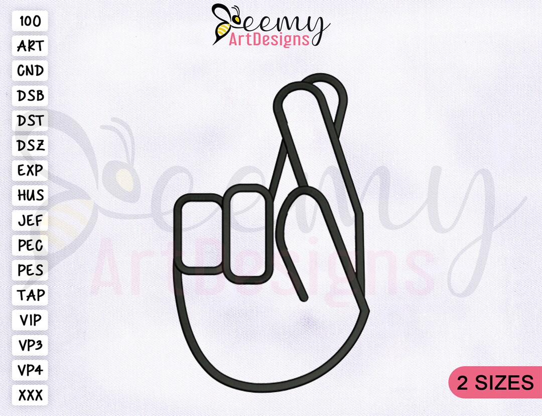 Alphabet Sign Language R Embroidery Design | 4x4 & 5x7 Hoop EMB | Deaf ...