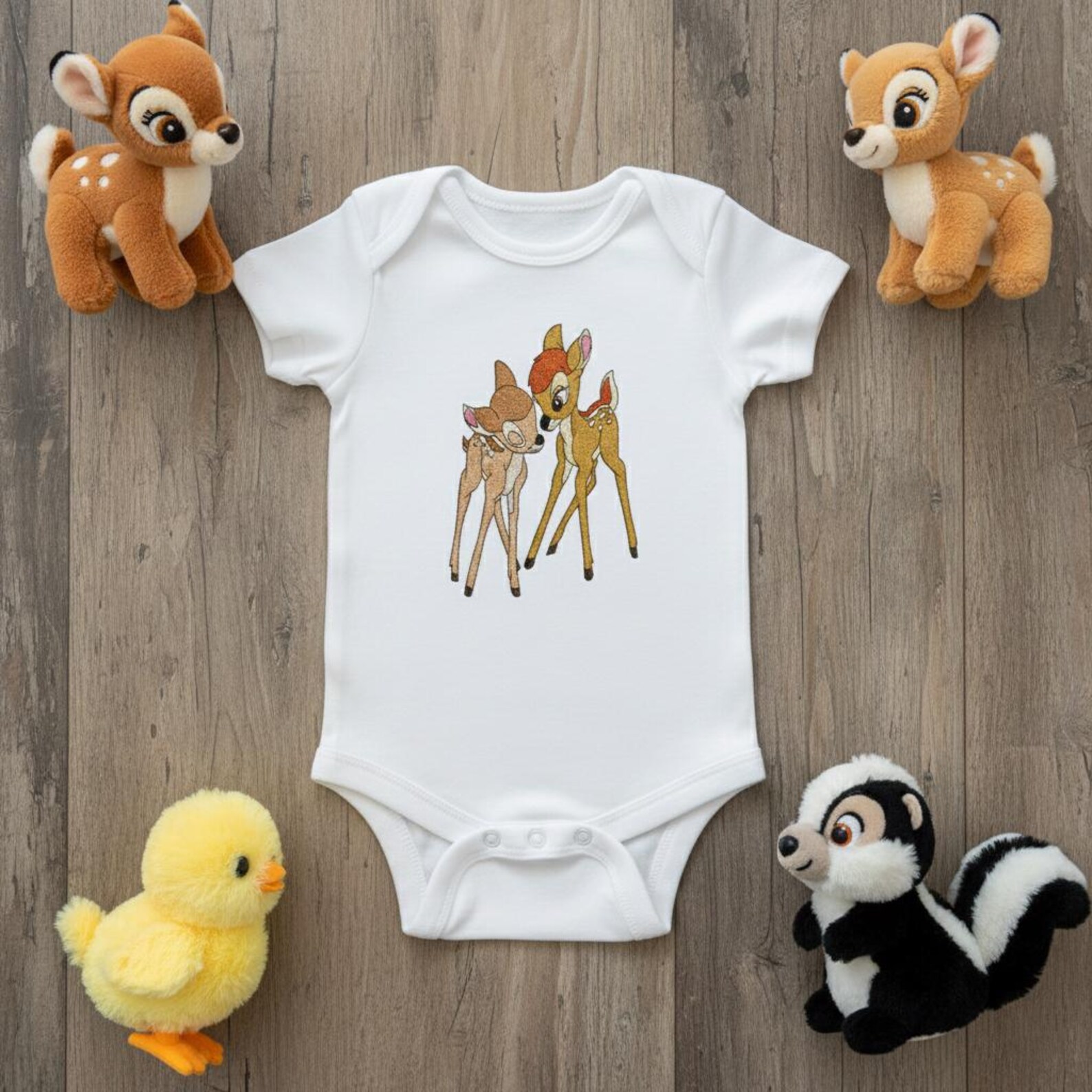 Cute Faline Love Bambi Embroidery Design, 4x4 and 5x7 Hoop EMB, Bambi ...
