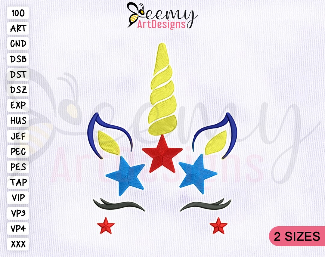 Beautiful Unicorn Machine Embroidery Design | 4x4 & 5x7" in the Hoop ...