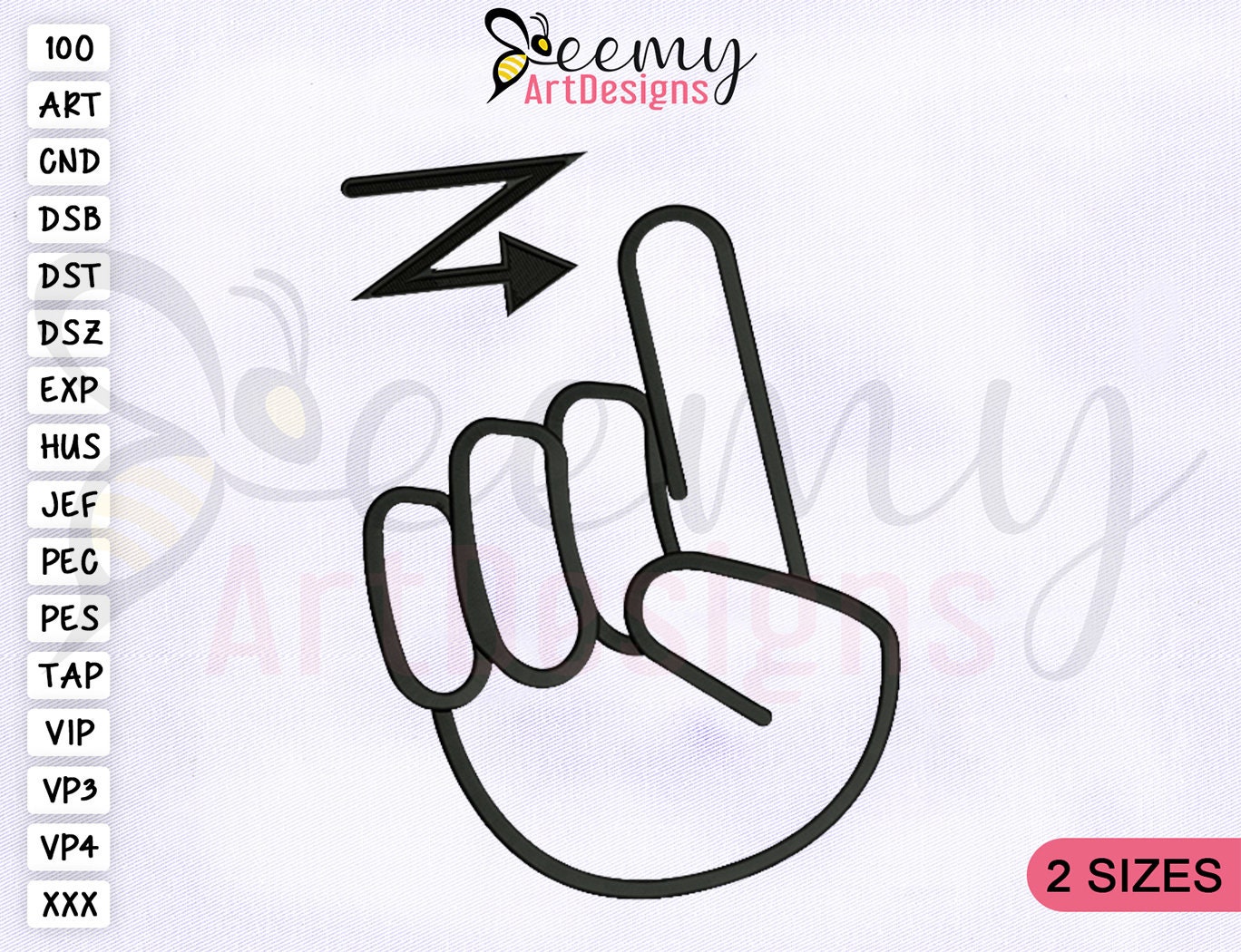 Deaf Sign Language Alphabet Z Embroidery Design 4x4 and 5x7 - Etsy