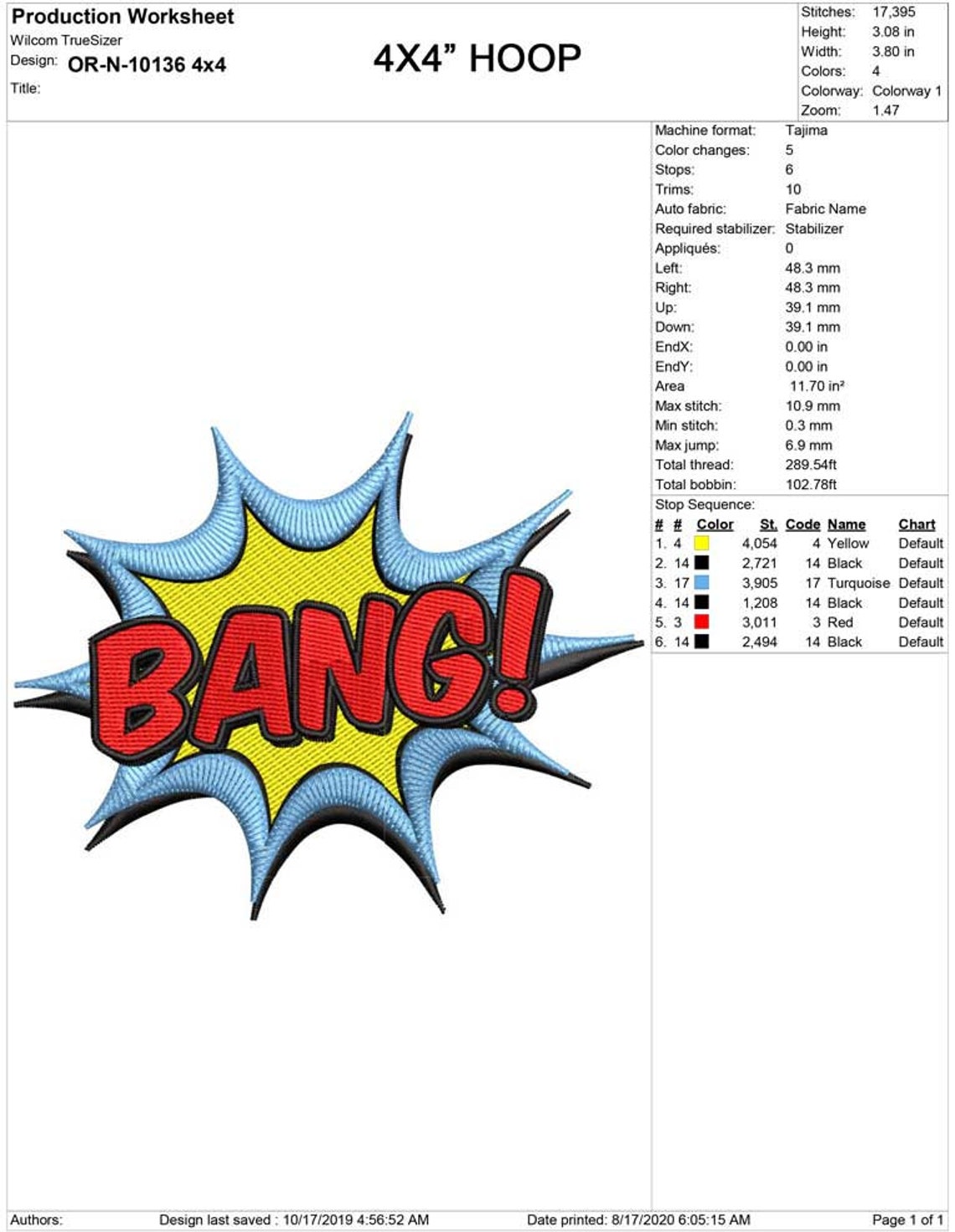 Bang Sign Machine Embroidery Design, 4x4 and 5x7 Hoop, Bang Symbol ...