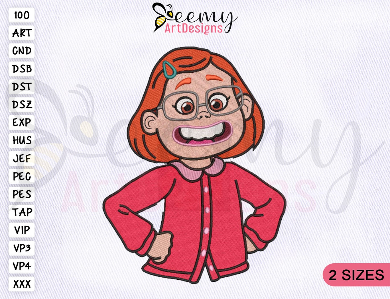 Turning Red Mei Lee Machine Embroidery Design, Turning Red Embroidery ...