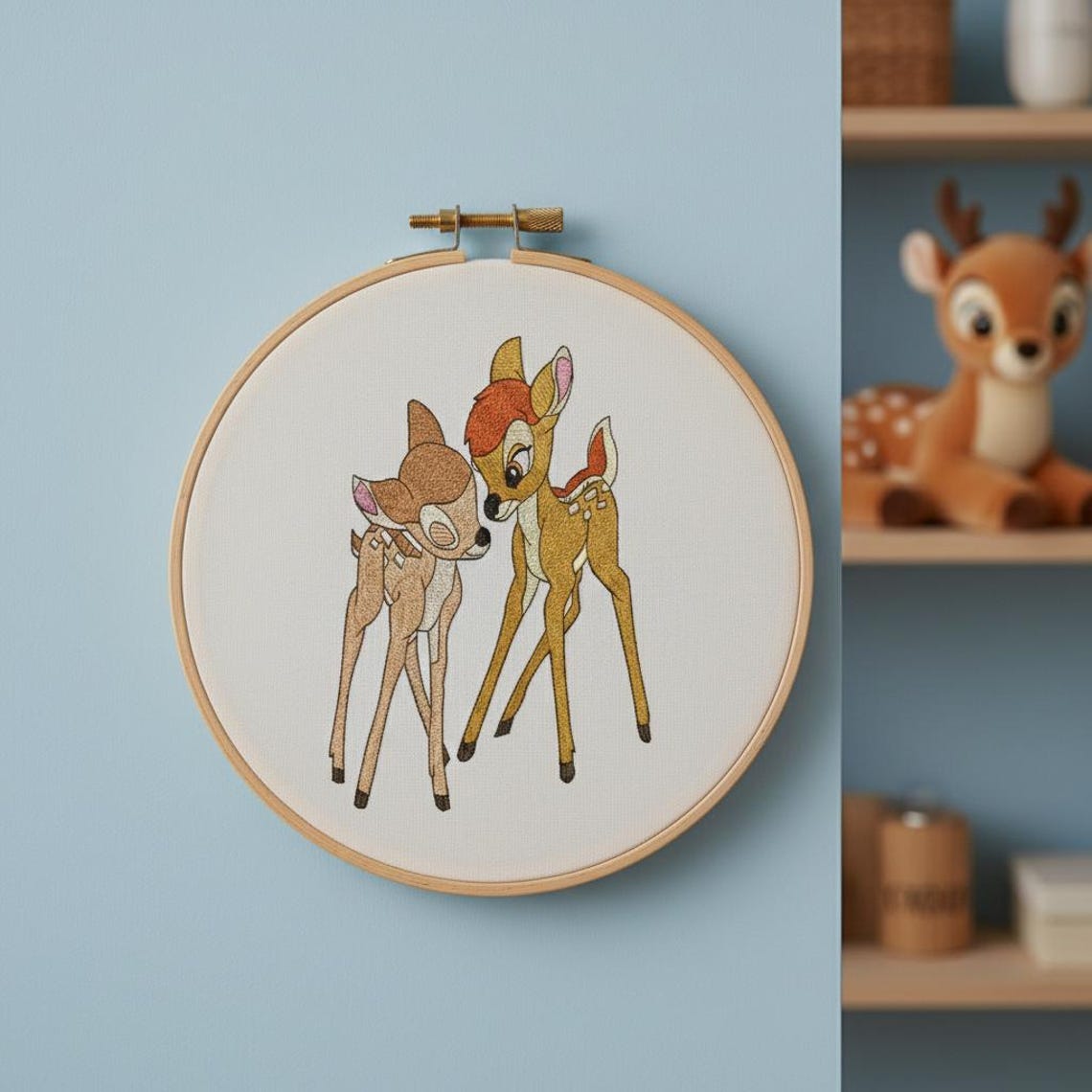 Cute Faline Love Bambi Embroidery Design, 4x4 and 5x7 Hoop EMB, Bambi ...