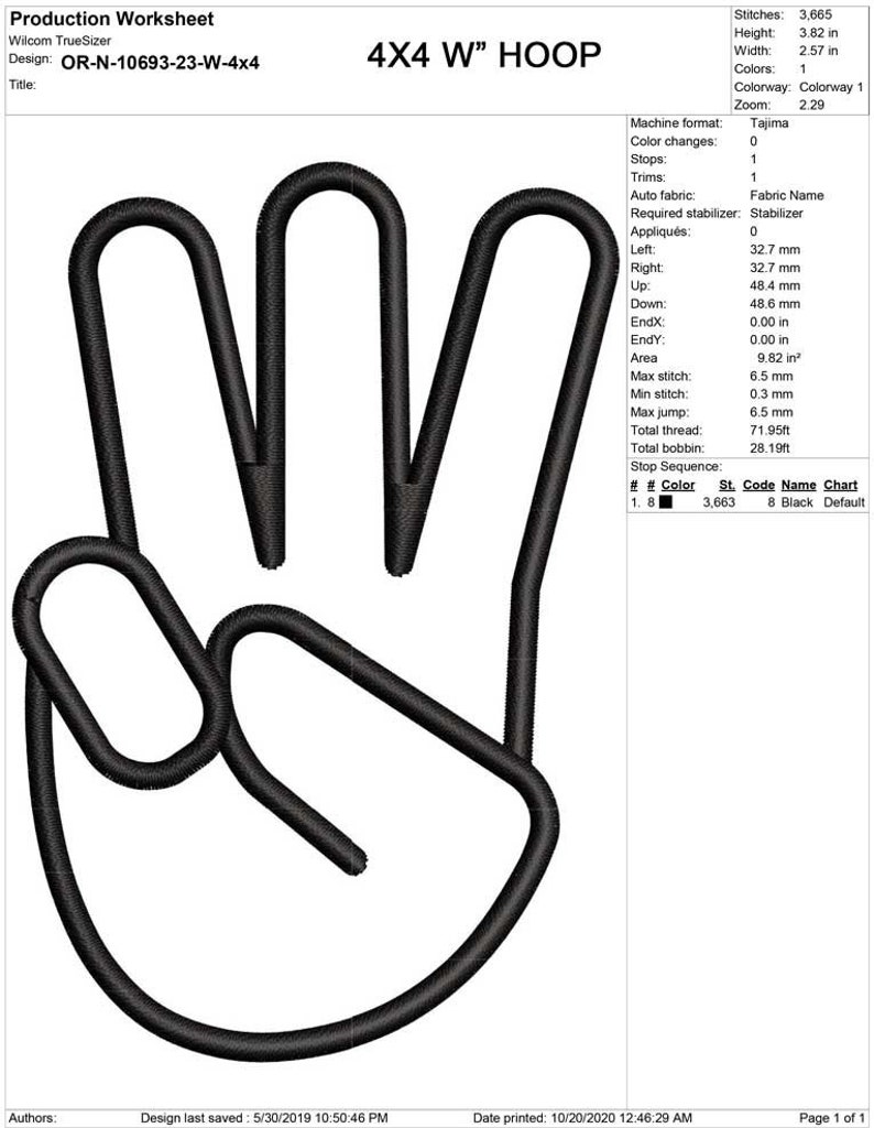Hand Sign Language Alphabet W Embroidery Design | 4x4 and 5x7 Hoop EMB ...