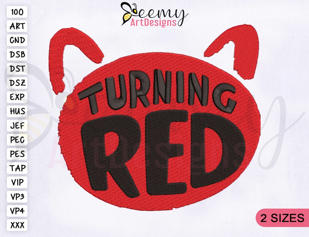 Turning Red Logo Machine Embroidery Design, Logo Machine Embroidery ...