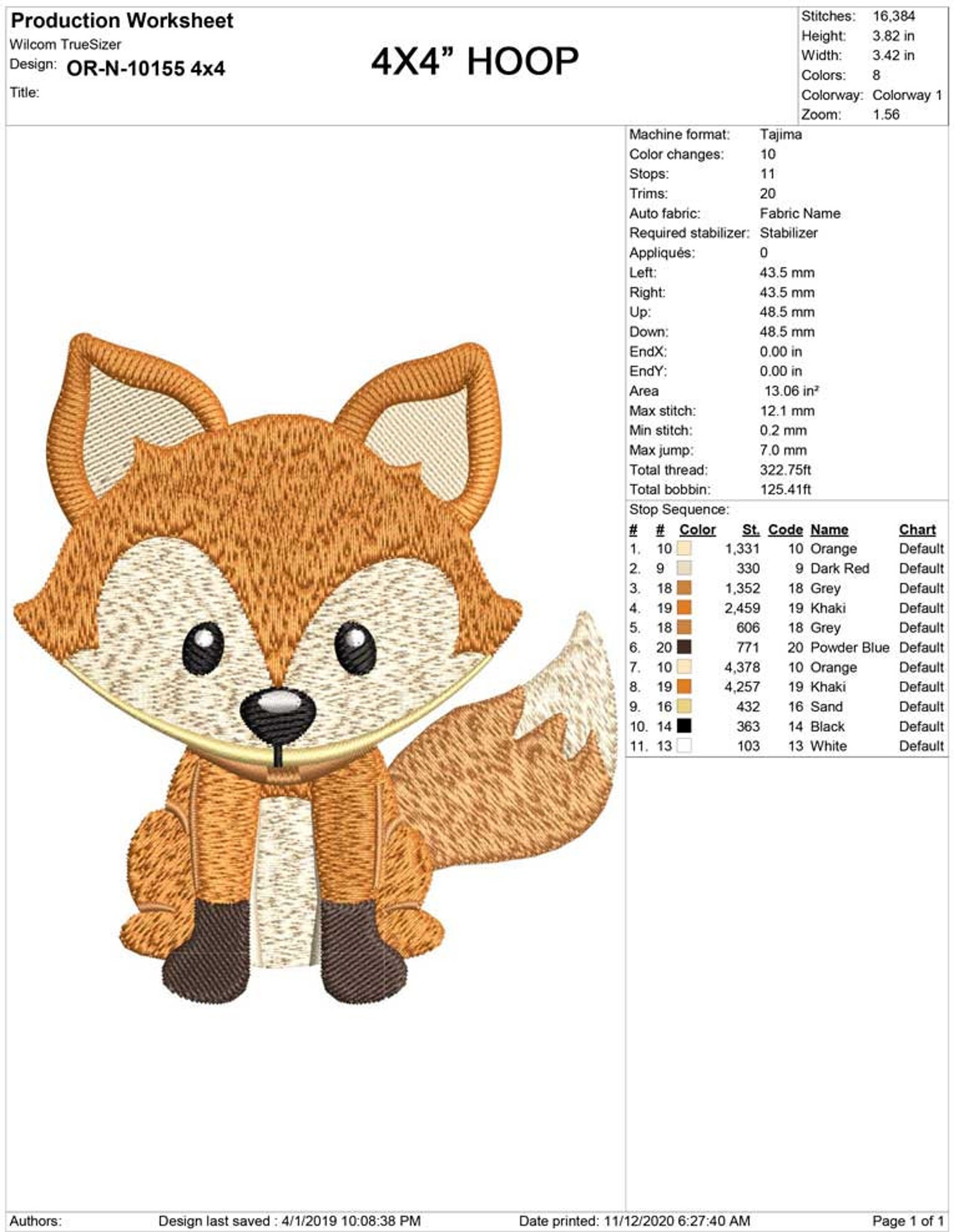 Woodland Animals Fox Embroidery Design 4x4 and 5x7 Hoop Fox | Etsy