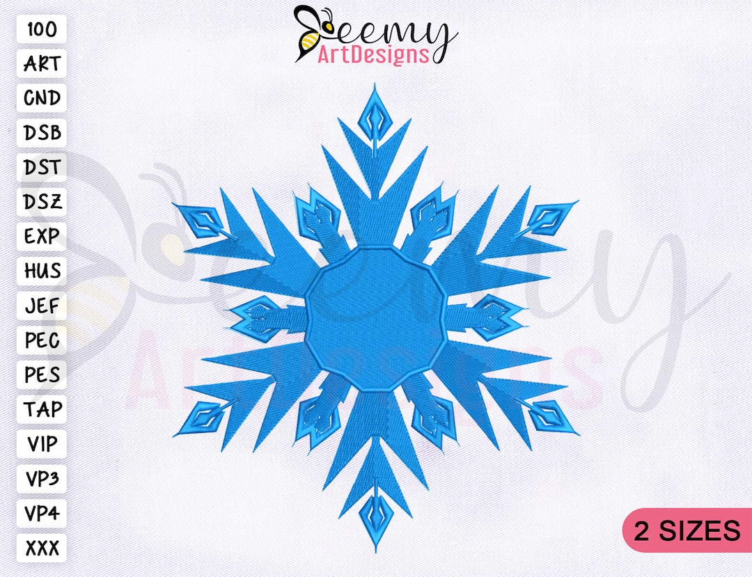 Frozen Snowflake Machine Embroidery Design, Elsa's Snowflake Embroidery ...