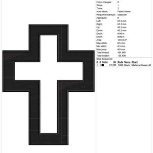 Latin Christian Cross Machine Embroidery Design | 4x4 and 5x7 Hoop EMB ...