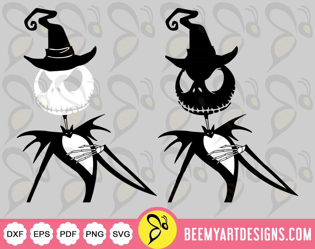 Smart Jack Skellington SVG Vector Design, Jack Skellington Vector Art ...