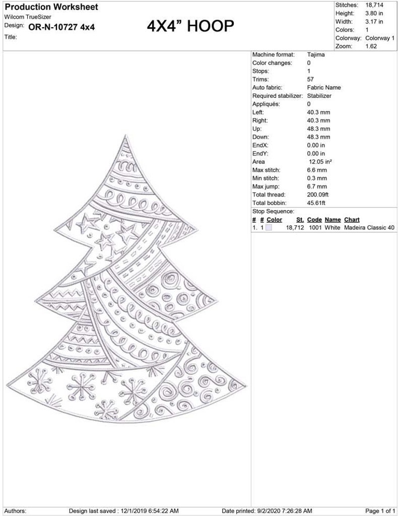 Red Christmas Tree Embroidery Design, 4x4 & 5x7 Hoop, Redwork Christmas ...