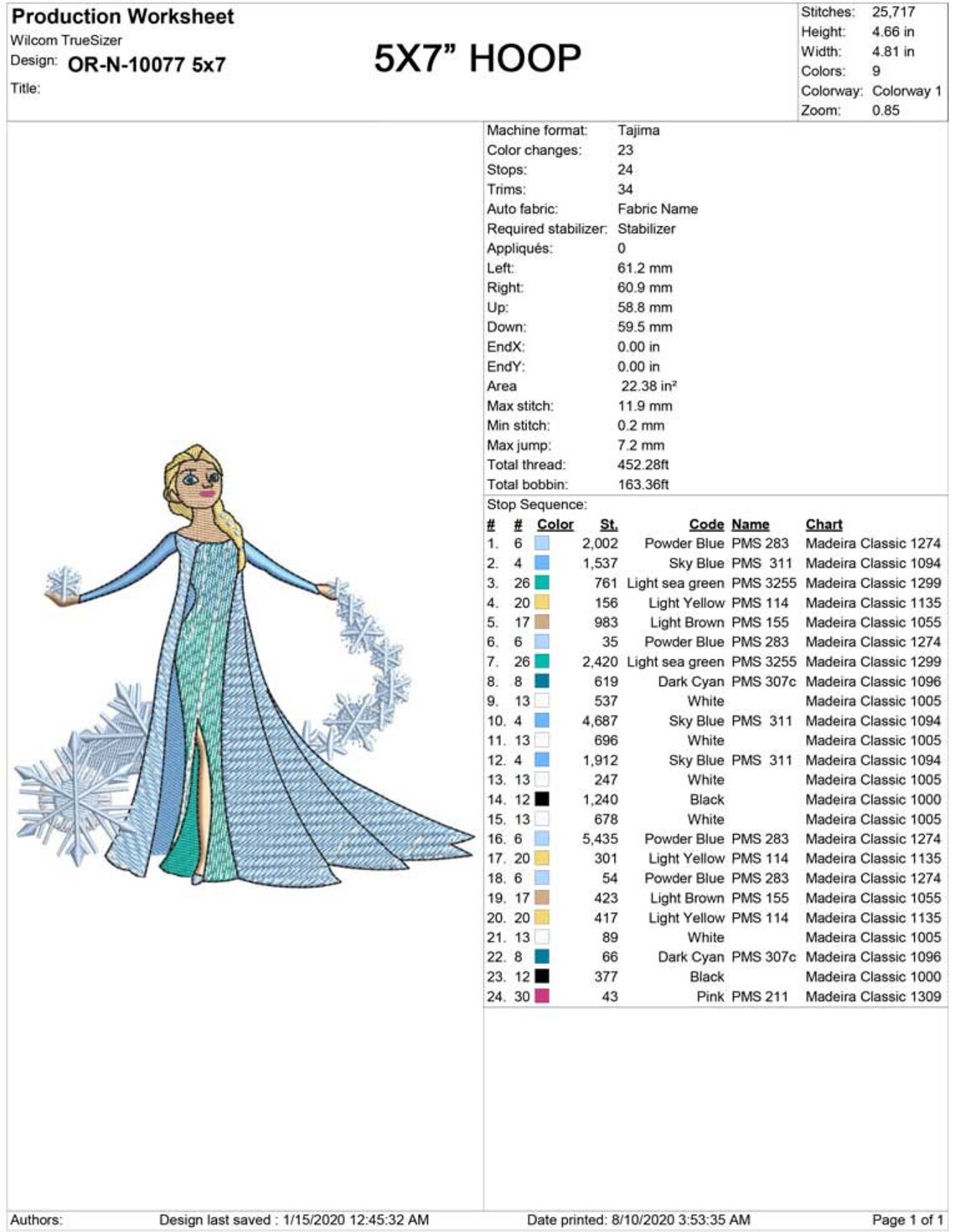 Frozen Princess Elsa Embroidery Design, 4x4 and 5x7 Hoop Design ...