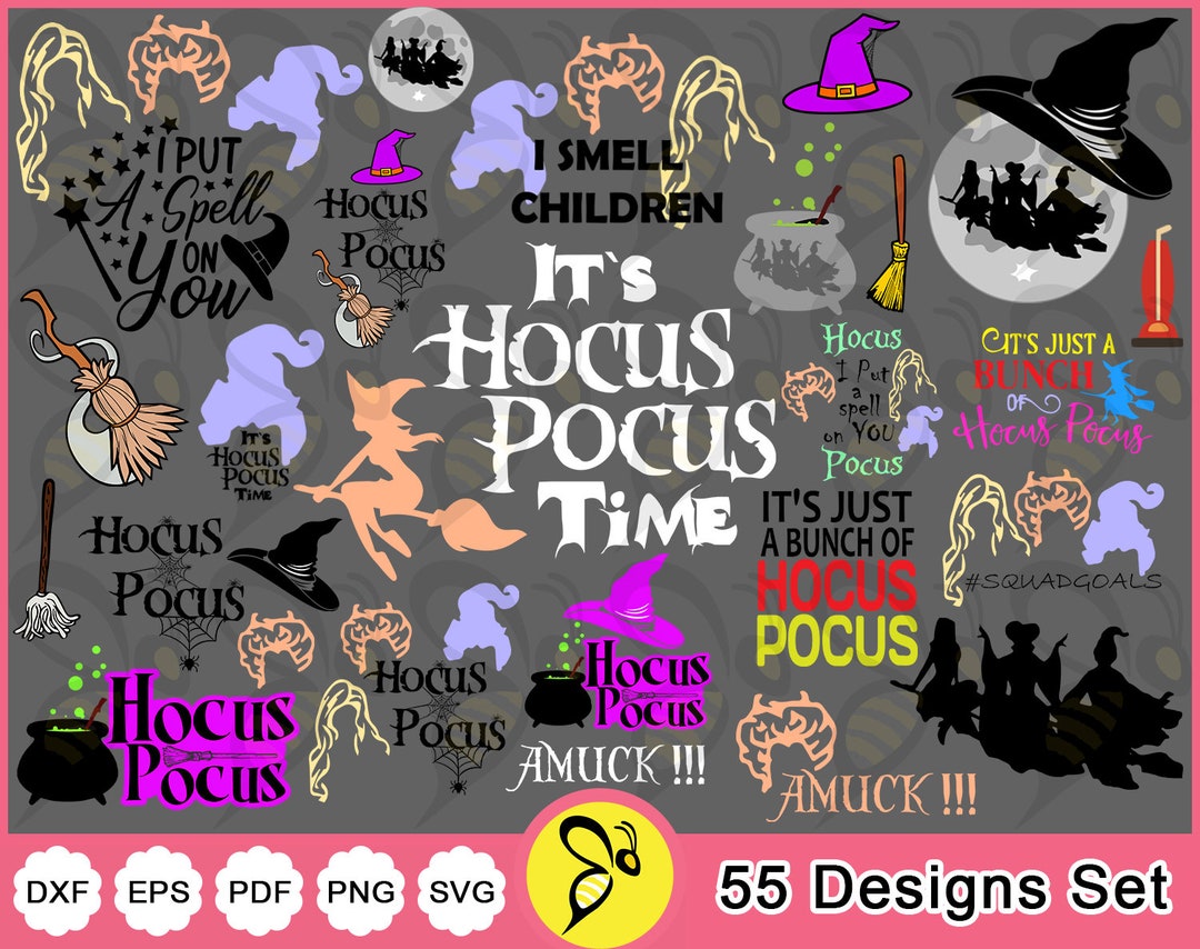 Hocus Pocus Halloween Svg Bundle, Eps, Png, Dxf, Pdf, Printable File ...