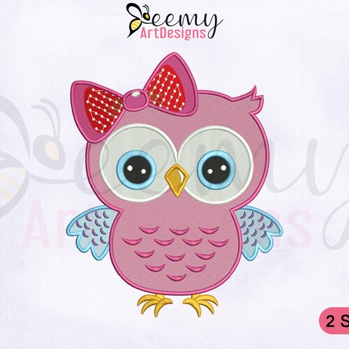 Darling Baby Owl Embroidery Design 4x4 and 5x7 Hoop Owl PES - Etsy