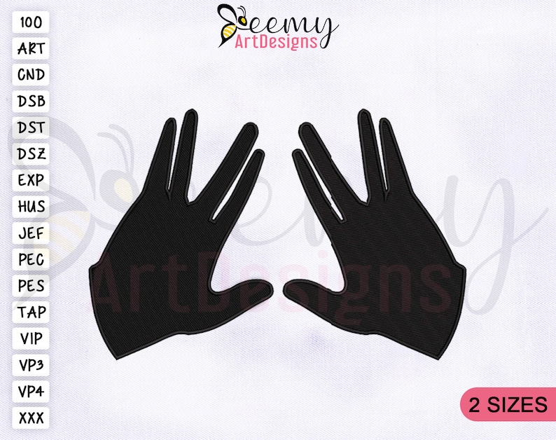 Kohen Hands Symbol Machine Embroidery Design | 4x4 and 5x7 Hoop ...