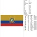 Ecuador Flag Machine Embroidery Design, 2.5x2.5, 4x4 & 5x7 Hoop Flag ...