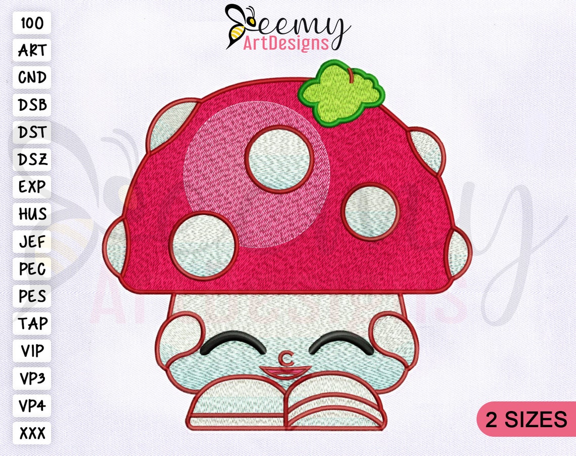Shopkins Miss Mushy Moo Machine Embroidery Design, 4x4 and 5x7 Hoop ...