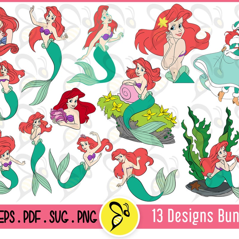 Ariel Svg - Etsy