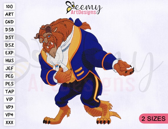 The Beast Beauty and Beast Machine Embroidery Design Beast - Etsy