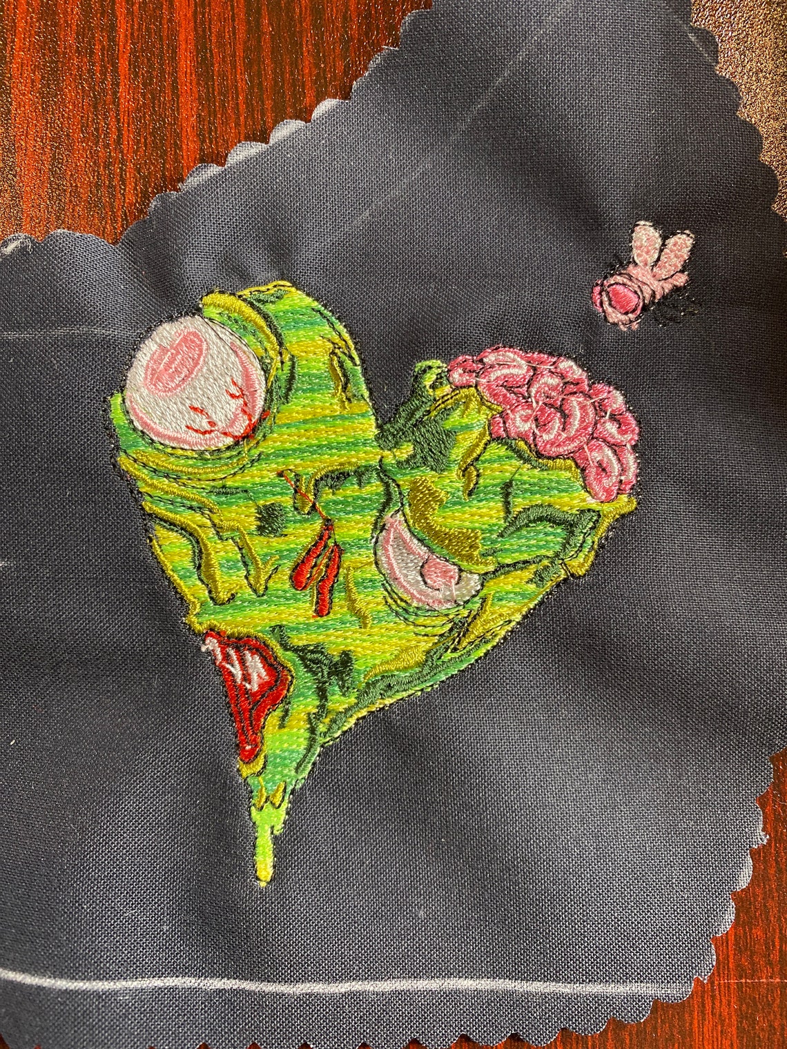 Horror Heart Zombie Embroidery Design, 4x4 and 5x7 Hoop, Horror ...