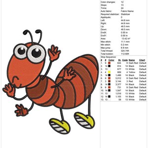 Red Fire Ant Machine Embroidery Design, 4x4 and 5x7 Hoop, Insect ...