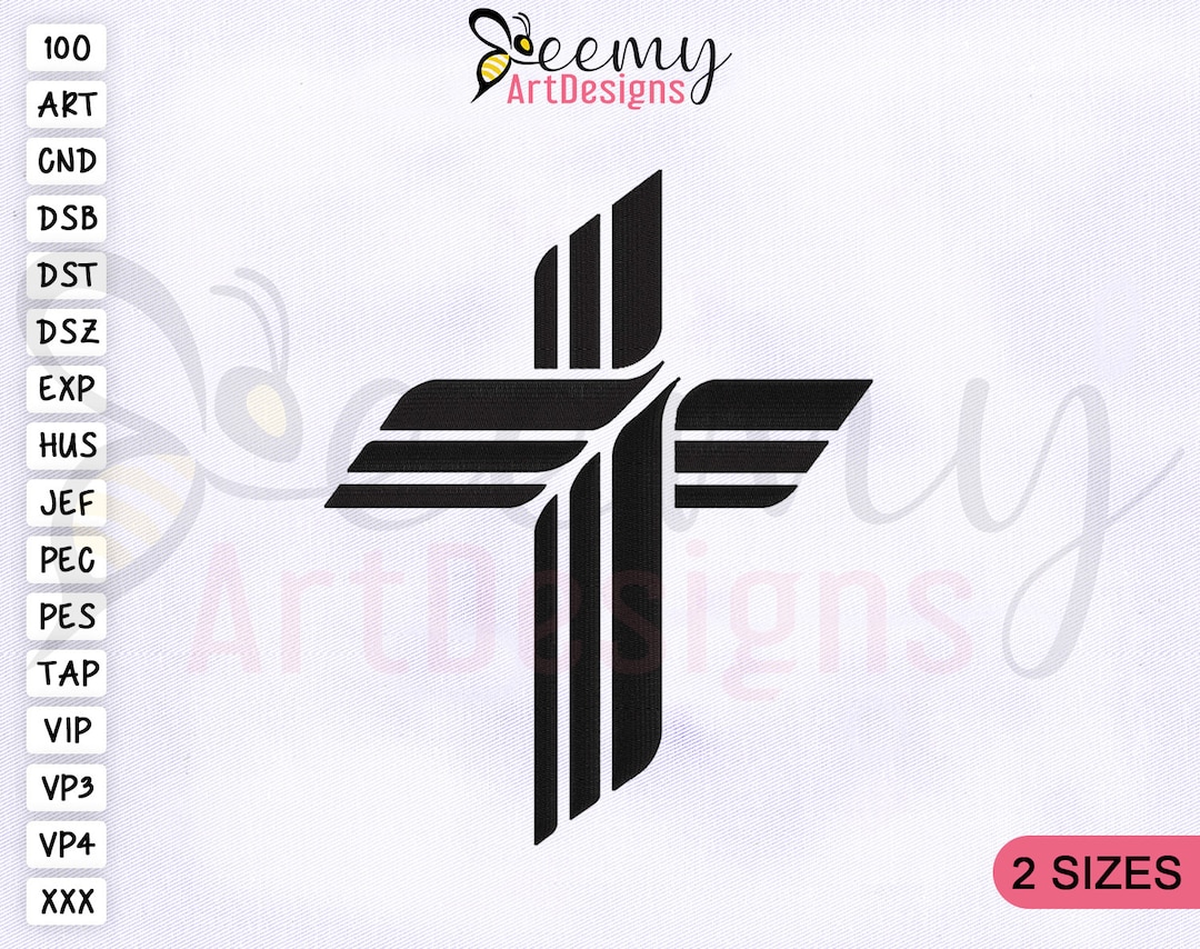 Lutheran Church Missouri Synod Cross Embroidery Design | 4x4 and 5x7 ...