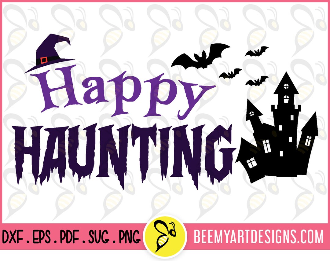 Happy Haunting House SVG Vector Art Design, Halloween Haunting House ...