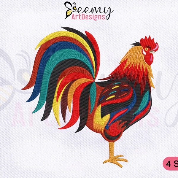 Rooster Embroidery - Etsy