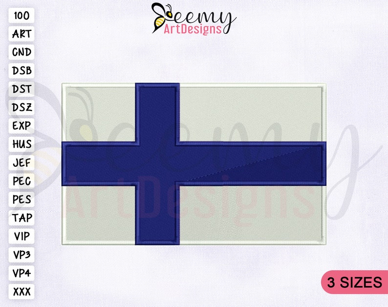 Finland Flag Machine Embroidery Design 2.5x2.5 4x4 & 5x7 - Etsy
