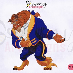 Beauty and the Beast Embroidery Design Bundle, 2 Sizes EMB Designs, the ...