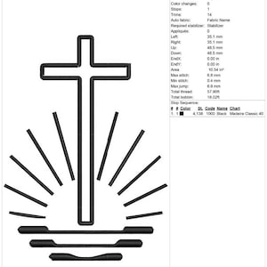 New Apostolic Cross Machine Embroidery Design | 4x4 and 5x7 Hoop EMB ...