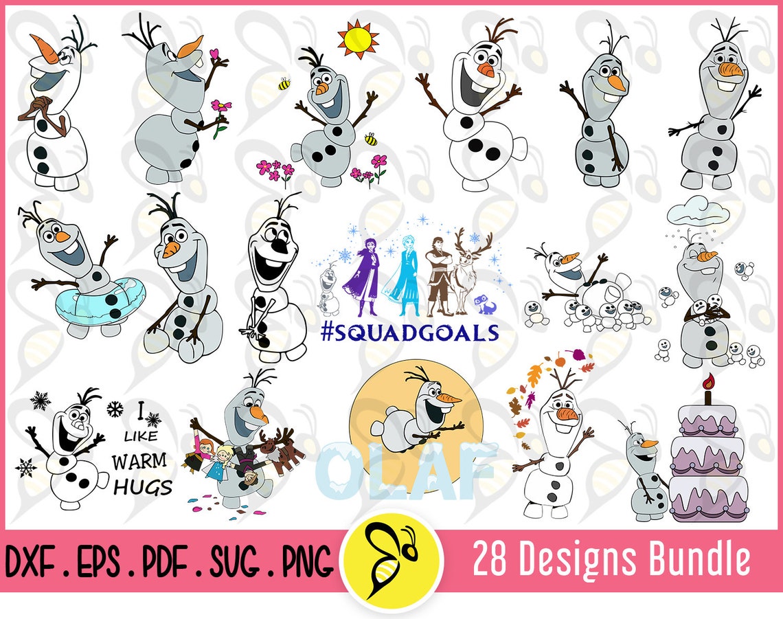 Frozen Olaf SVG Vector Art Designs Bundle Frozen Squad Goals - Etsy