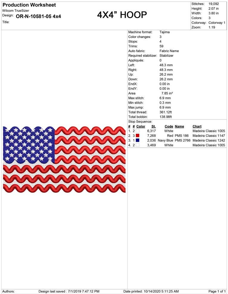 Chevron Stripe American Flag Machine Embroidery Design | 4x4 Hoop | 5x7 ...